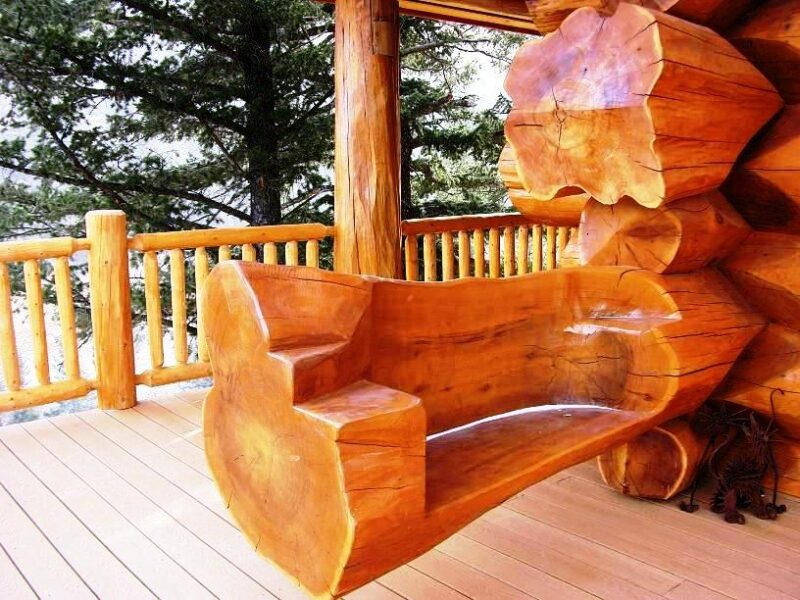 Log Benches, Carvings & Special Features - Jeremiah Johnson Custom Log ...