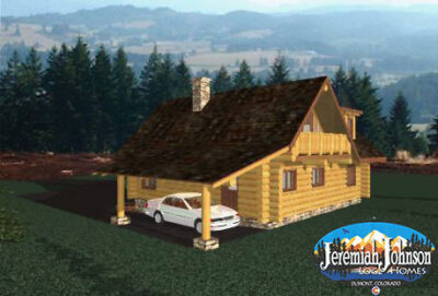 Fire Hawk 2 Bedroom Log Cabin Plan - Jeremiah Johnson Custom Log Homes