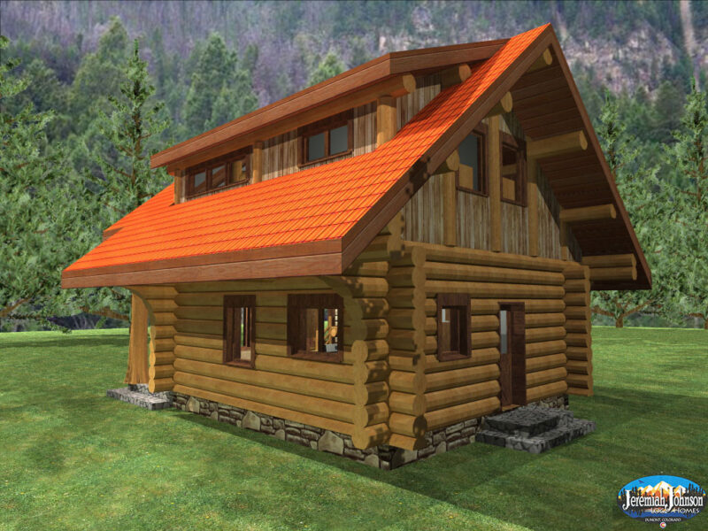 Riverside 2 Bedroom Log Cabin Plan - Jeremiah Johnson Custom Log Homes