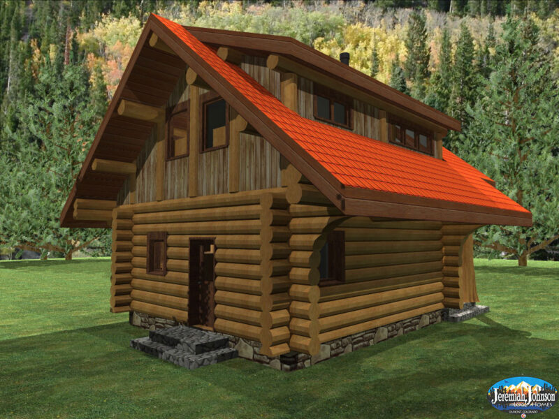 Riverside 2 Bedroom Log Cabin Plan - Jeremiah Johnson Custom Log Homes