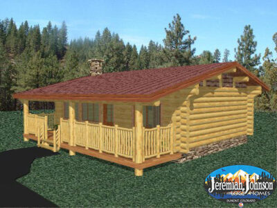 The Hunter 2 Bedroom Log Cabin Plan - Jeremiah Johnson Custom Log Homes