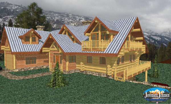 Cross Timber Ranch 3 Bedroom Log Home Plan - Jeremiah Johnson Custom ...