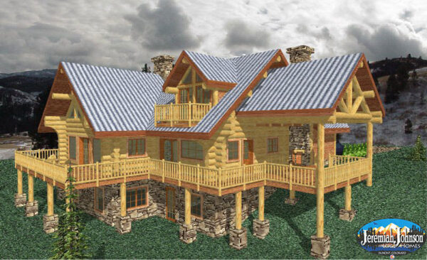 Cross Timber Ranch 3 Bedroom Log Home Plan - Jeremiah Johnson Custom ...